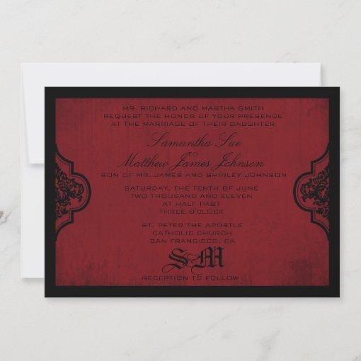 Vampire Bride Wedding Invitation Card | Zazzle