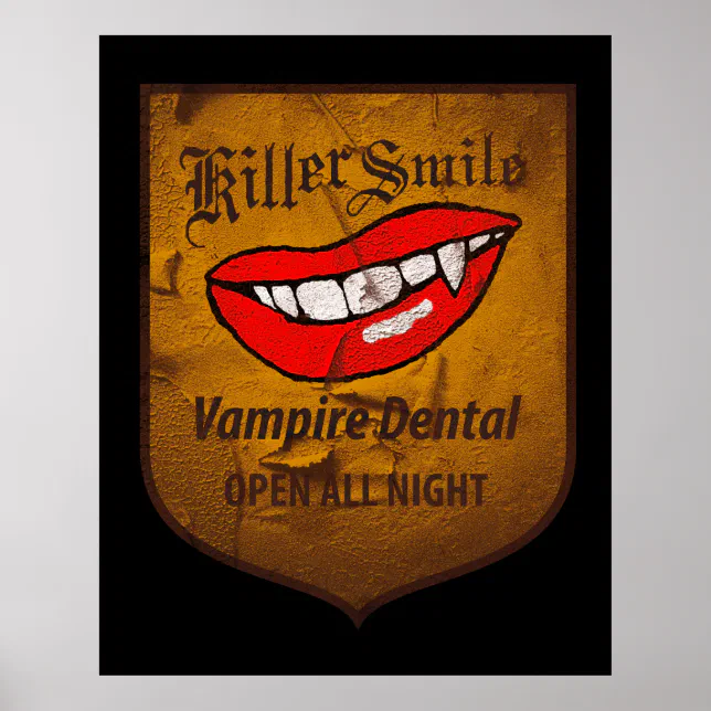 Vampire Dental Poster | Zazzle