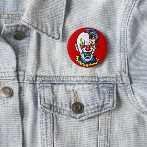 Vampire Evil Clown Button | Zazzle