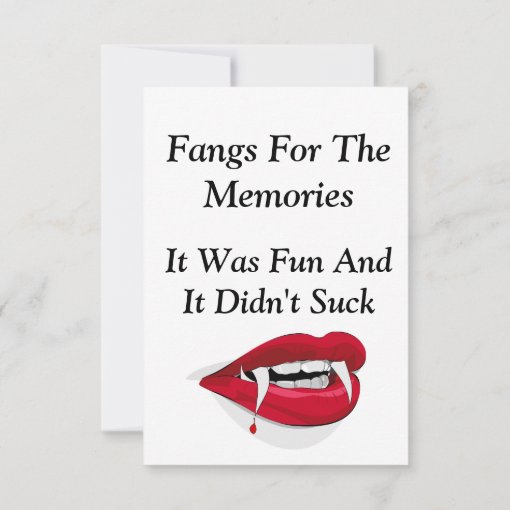Vampire Face Horror Gothic original art Thank You Card | Zazzle
