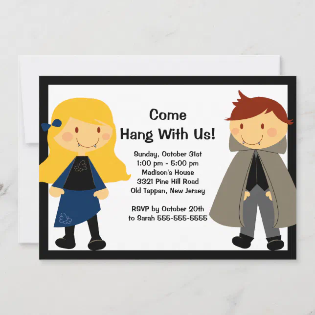 Vampire Fright Night Halloween Party Invitation | Zazzle