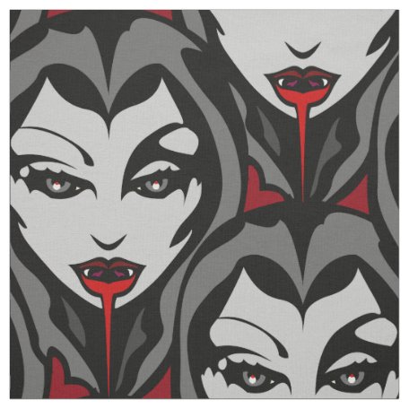Vampire Halloween Fabric Halloween Fabrics Custom | Zazzle