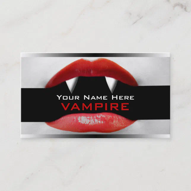Vampire Halloween Funny Business Card | Zazzle