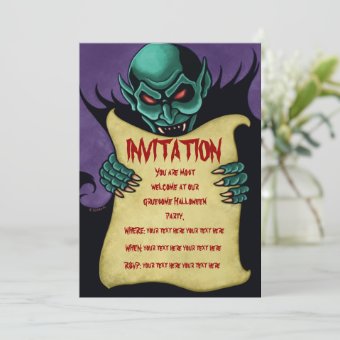 vampire halloween invitations | Zazzle