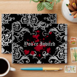 Vampire Halloween theme wedding youre invited Envelope | Zazzle