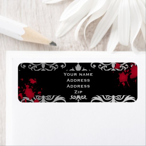 Vampire Halloween wedding Label | Zazzle