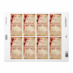Vampire Halloween Wine Label Fake Blood Red | Zazzle
