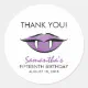 Vampire Lips Goth Thank You Birthday Sticker | Zazzle