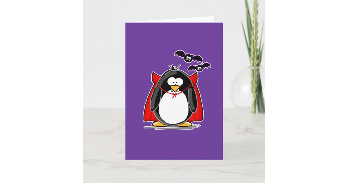 Vampire Penguin Card | Zazzle