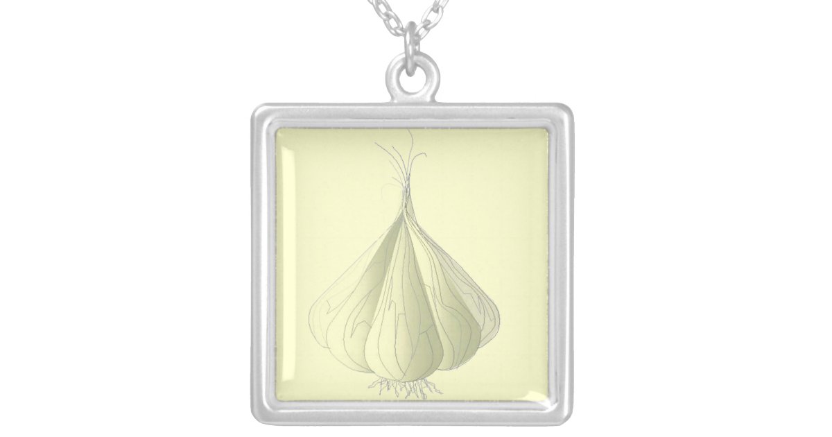 Vampire Protection - Garlic Silver Plated Necklace | Zazzle
