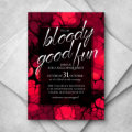 Vampire Red Halloween Party Invitation | Zazzle