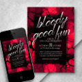 Vampire Red Halloween Party Invitation | Zazzle