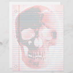 Vampire Skull Goth Notebook Paper | Zazzle