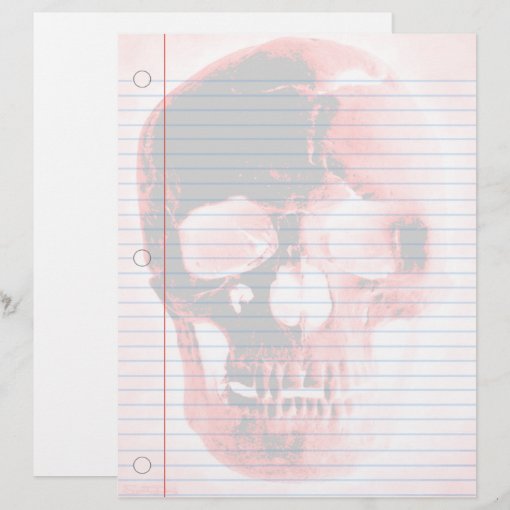 Vampire Skull Goth Notebook Paper | Zazzle
