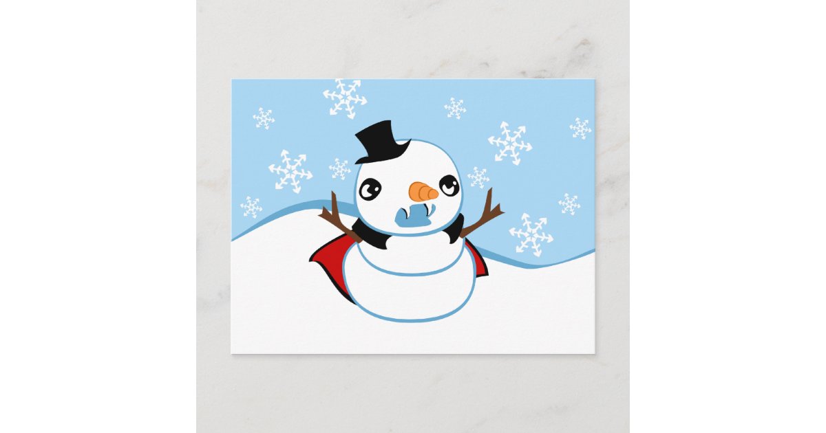 Vampire Snowman Postcard | Zazzle