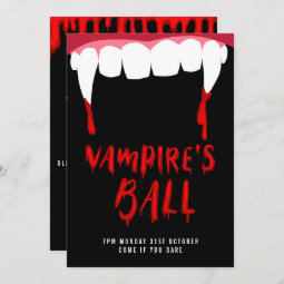 Vampire's Ball Halloween party invite | Zazzle