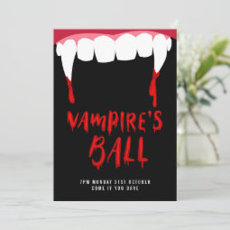 Vampire's Ball Halloween party invite | Zazzle