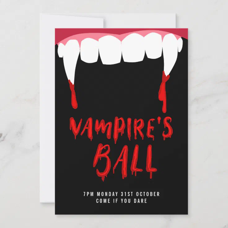 Vampire's Ball Halloween party invite | Zazzle