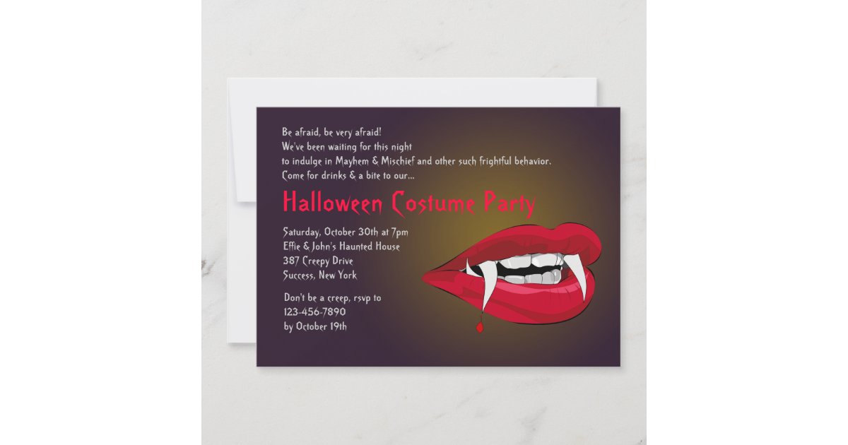 Vampire's Invitation | Zazzle