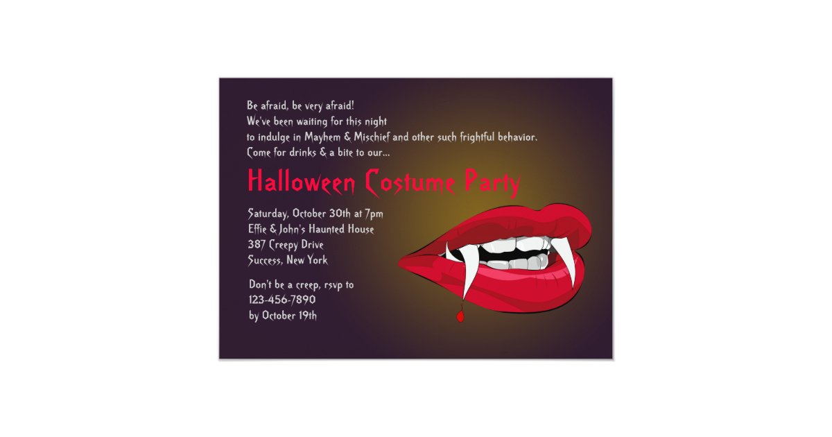 Vampire's Invitation | Zazzle.com