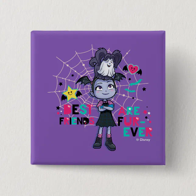 Vampirina & Wolfie | Best Friends are Fur-Ever Button | Zazzle