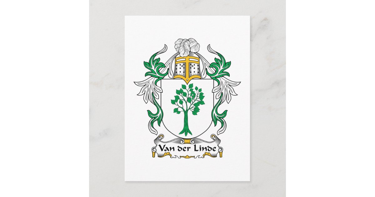 Van der Linde Family Crest Postcard | Zazzle
