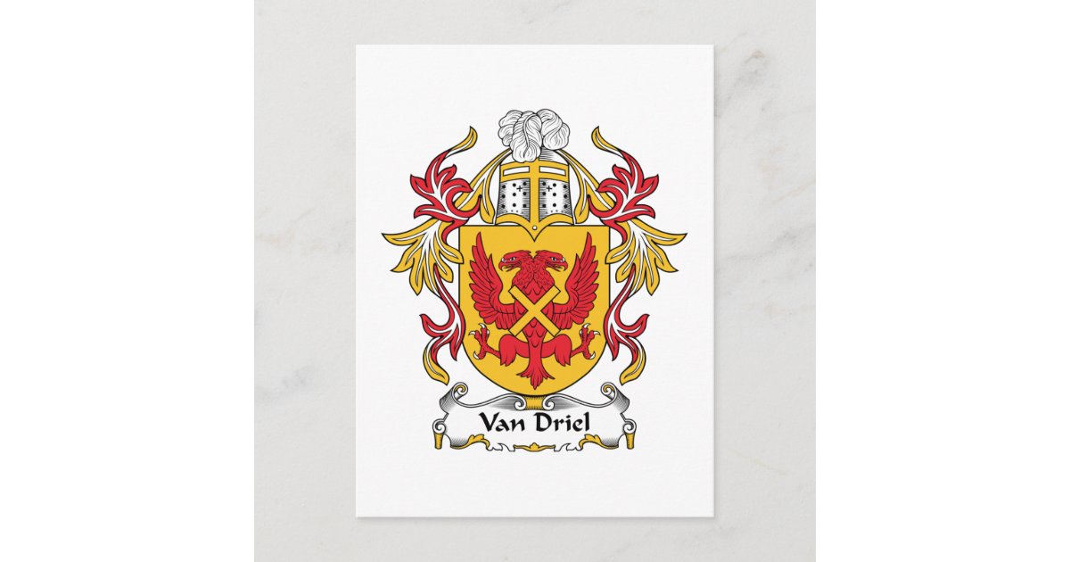Van Driel Family Crest Postcard | Zazzle
