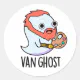 Van Ghost Funny Artist Ghost Pun Classic Round Sticker | Zazzle