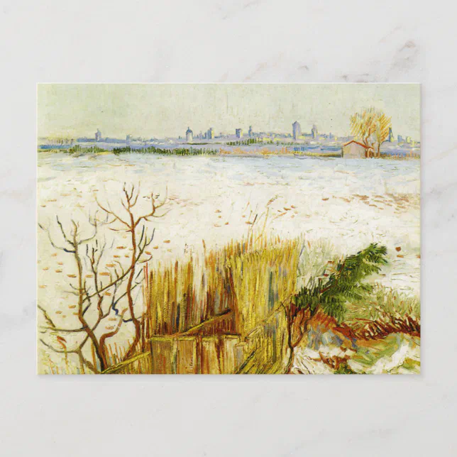 Van Gogh - Landscape with Snow Postcard | Zazzle