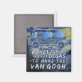 Van Gogh Monet Degas Funny Artist Pun Starry Night Magnet | Zazzle
