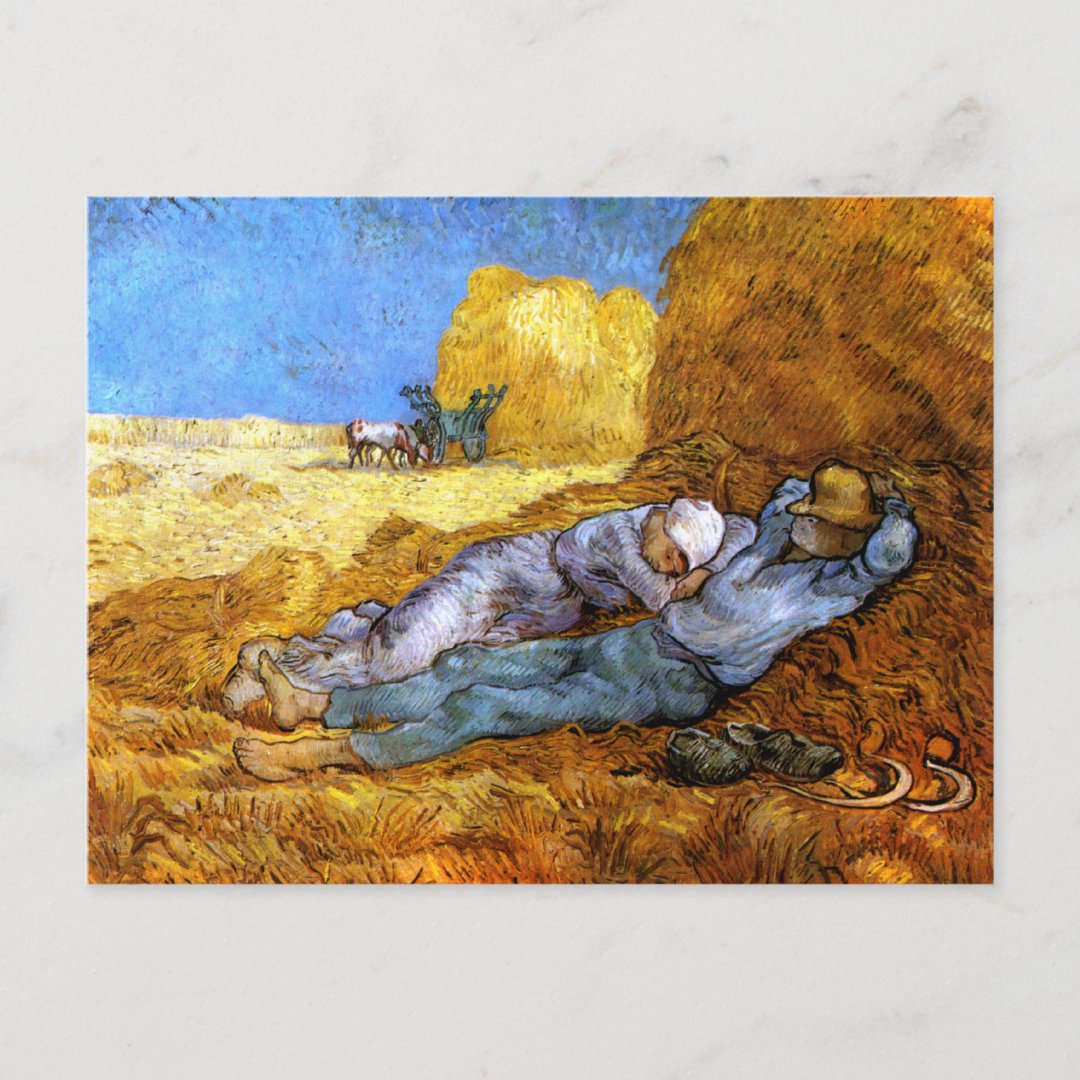 Van Gogh: Noon Rest from Work Postcard | Zazzle