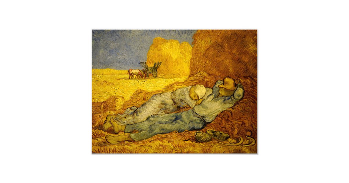 Van Gogh Painting of Noon Rest from Work Photo Print | Zazzle