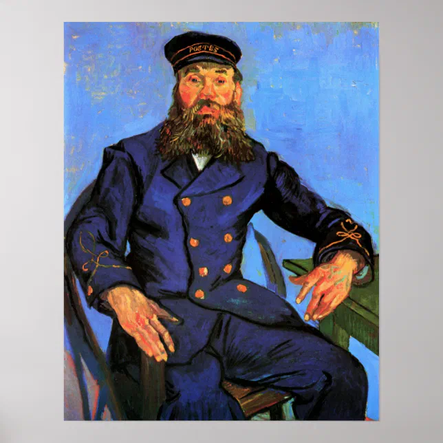 Van Gogh, Portrait of the Postman Joseph Roulin Poster | Zazzle