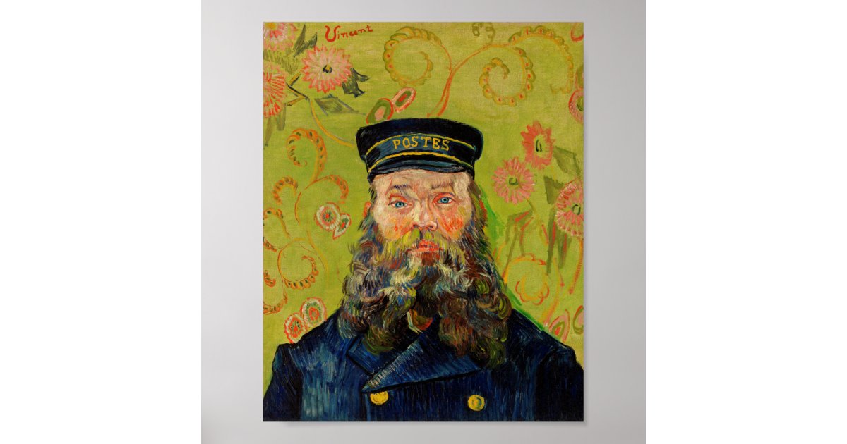 Van Gogh Postman. Portrait impressionism art Poster | Zazzle