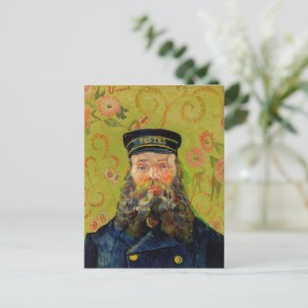 Van Gogh Postman Portrait Painting Old Antique Art Postcard | Zazzle
