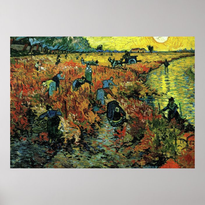 Van Gogh - Red Vineyards at Arles Poster | Zazzle.com