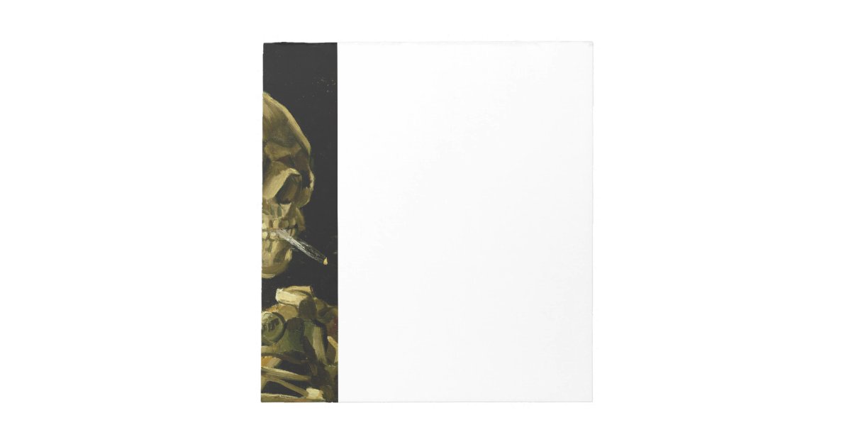 Van Gogh Smoking Skeleton Notepad | Zazzle