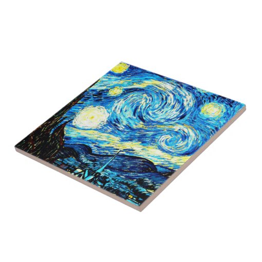 Van Gogh: Starry Night Ceramic Tile | Zazzle
