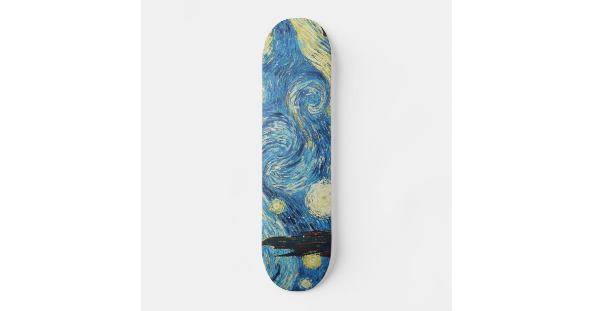Van Gogh Starry Night Classic Impressionism Art Skateboard Deck | Zazzle