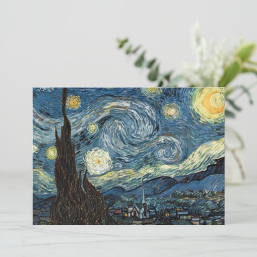 Van Gogh Starry Night Invitation | Zazzle