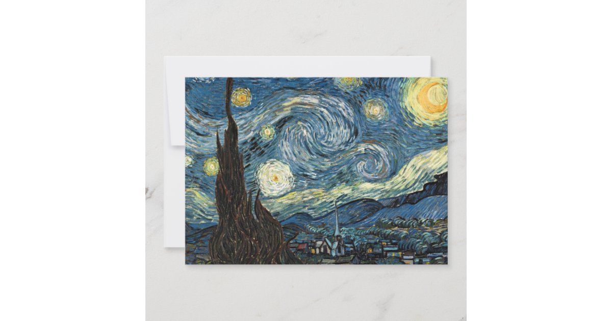 Van Gogh Starry Night Invitation | Zazzle