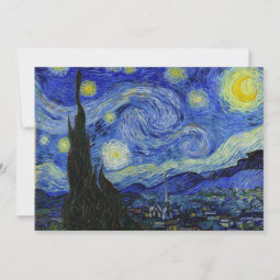 Van gogh starry night invitation | Zazzle