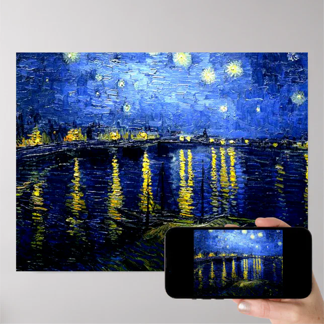 Van Gogh - Starry Night over the Rhone Poster | Zazzle