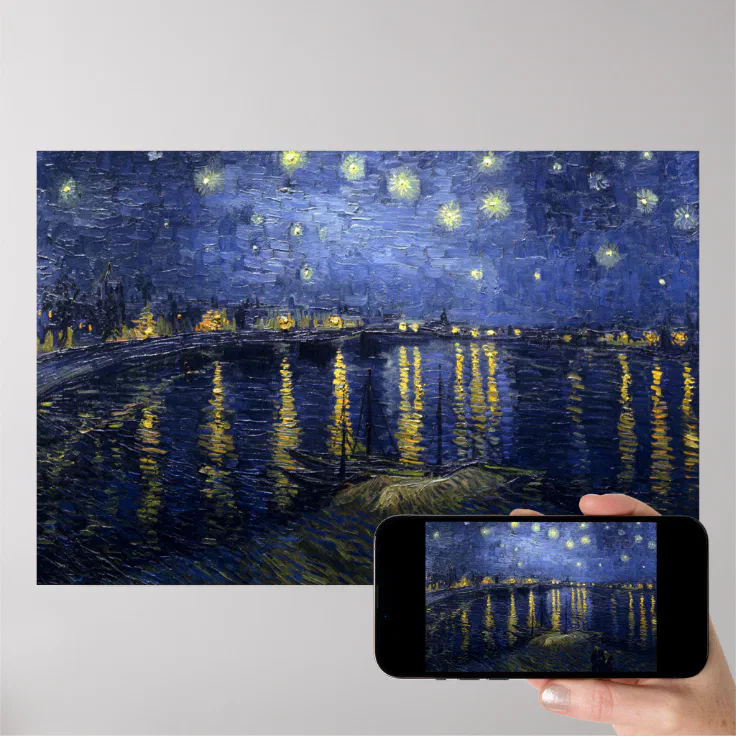 Van Gogh Starry Night Over The Rhone Poster | Zazzle