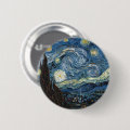 Van Gogh Starry Night Pinback Button | Zazzle