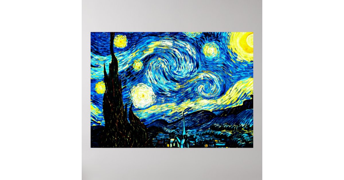 Van Gogh: Starry Night Poster | Zazzle