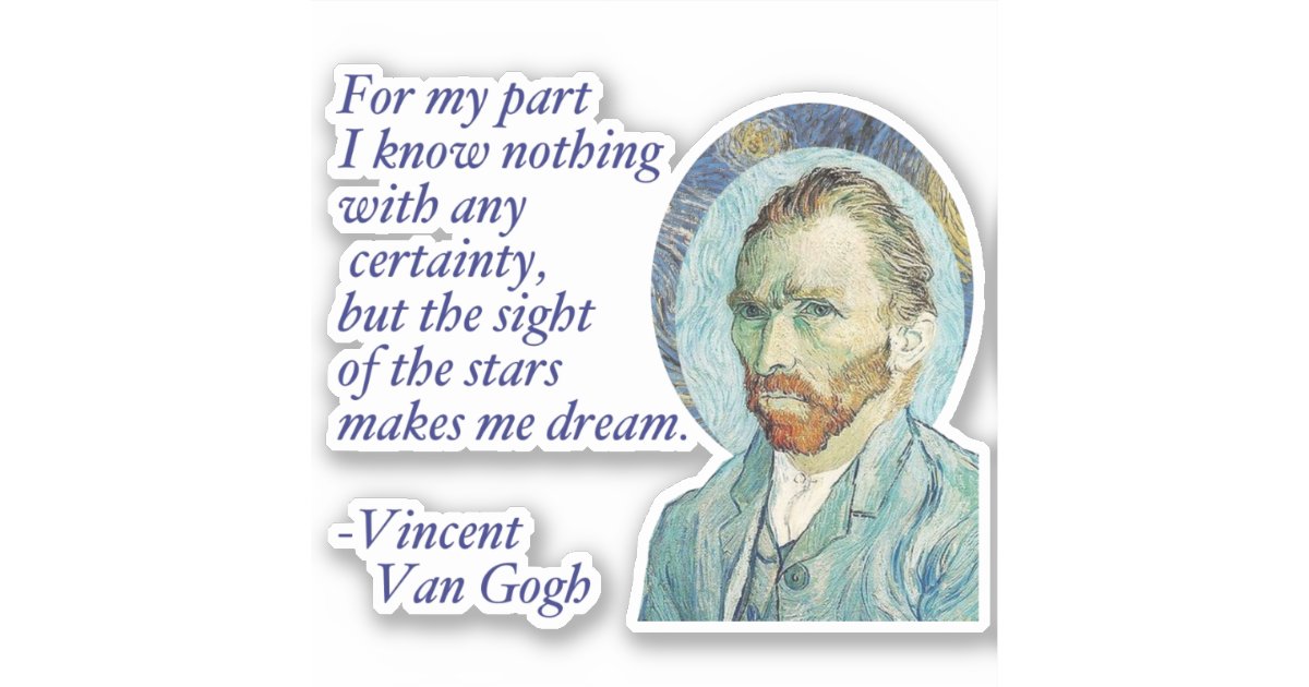 Van Gogh Stars Dream Vinyl Sticker | Zazzle