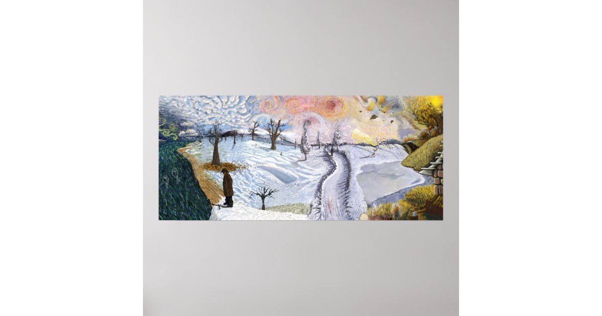 Van Gogh: Winter Landscape Poster | Zazzle
