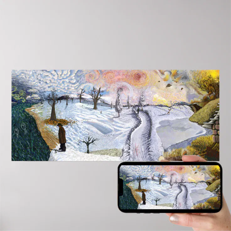 Van Gogh: Winter Landscape Poster | Zazzle