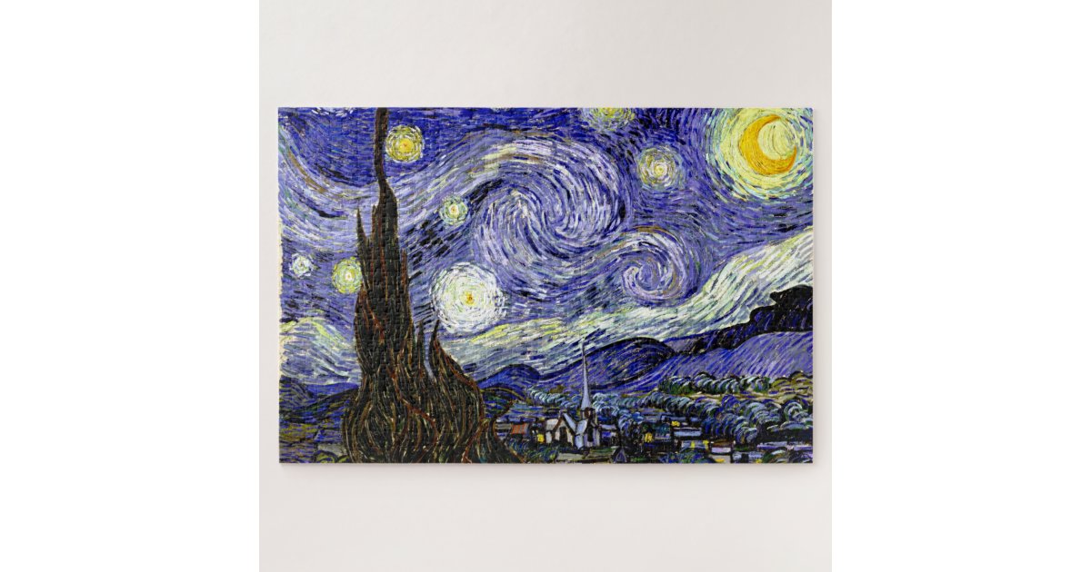 Van Gogh's Starry Night, 1889 Jigsaw Puzzle | Zazzle